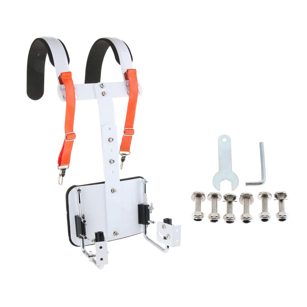 Snare Drum Carrier Bass Drum Shoulder Strap Harness Percussion Instrument Belt, White