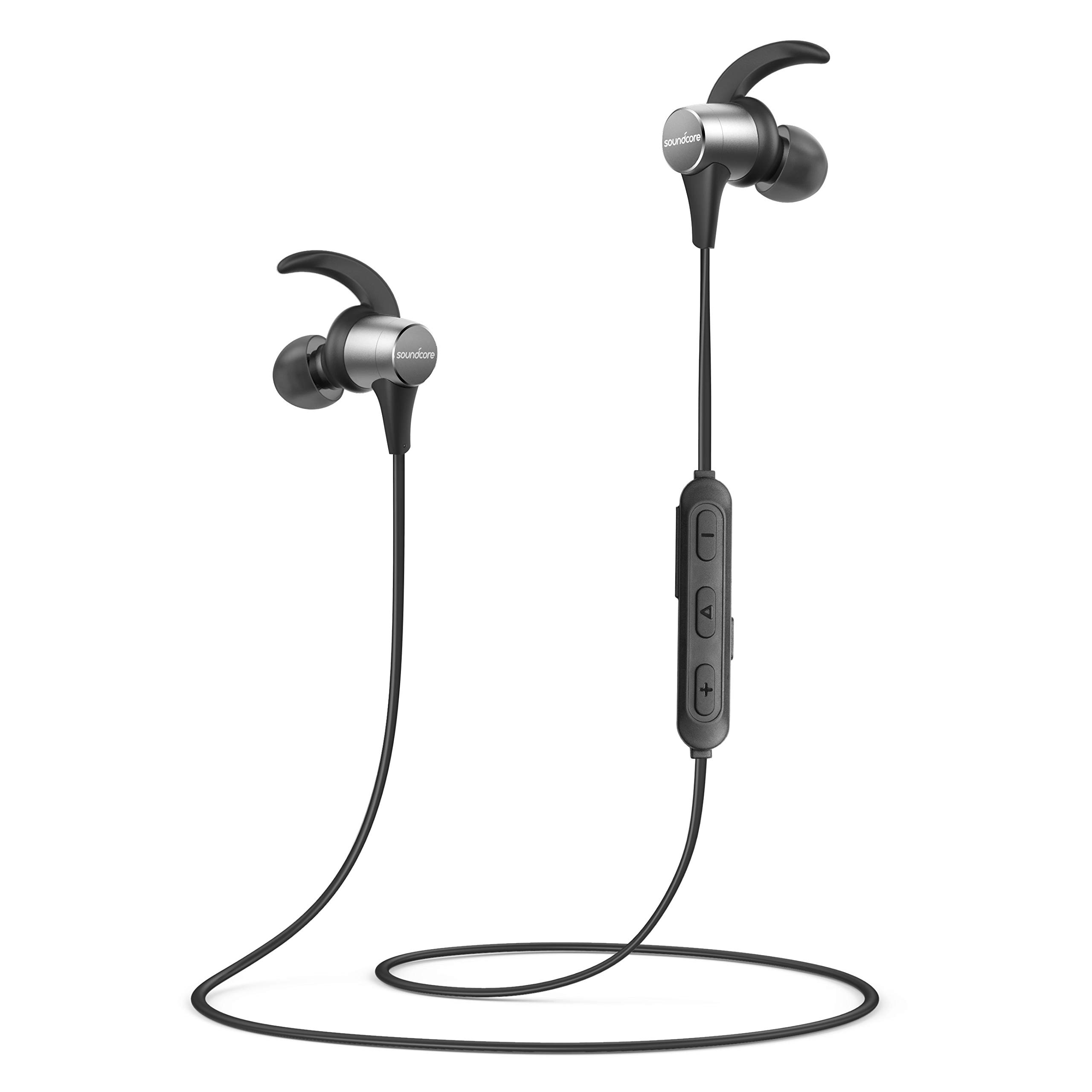 Soundcore Anker Wireless Spirit Pro, 10 Hour Playtime IP68 SweatGuard Technology Bluetooth Earphones with Built-in Mic, Black
