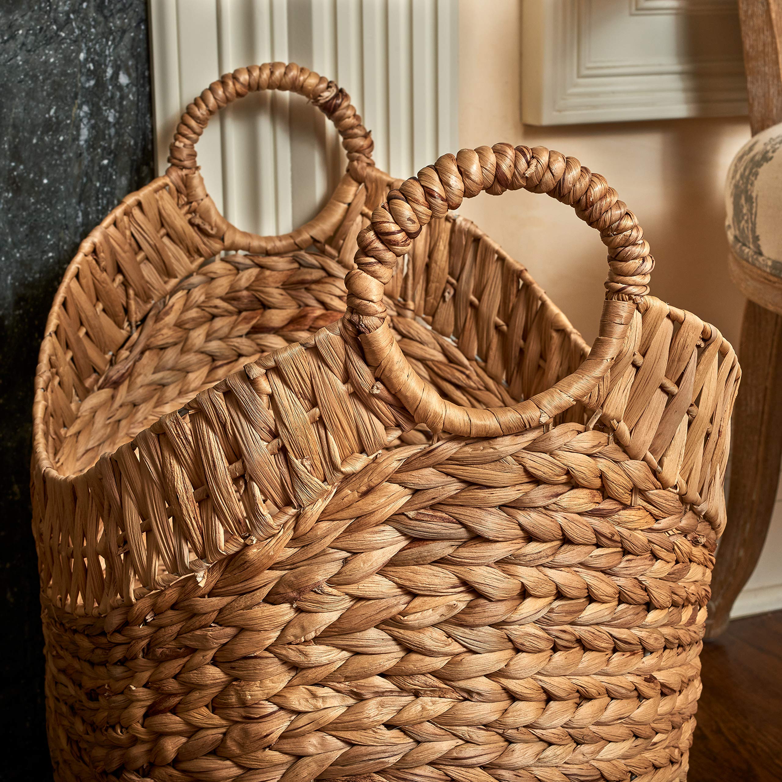 Quality Outdoor Living 29-BH01WH Storage Basket, Natural