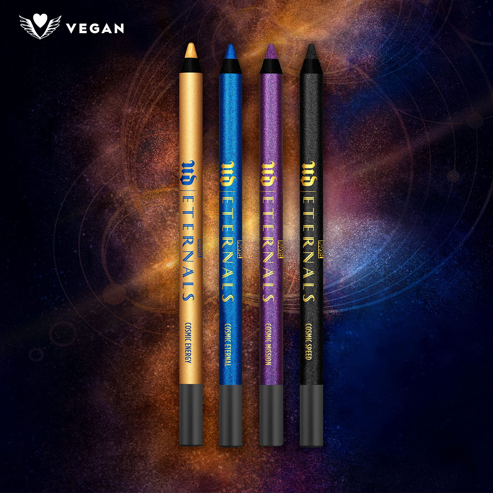 Urban Decay | Marvel Studios Eternals 24/7 Glide-On Eye Pencil, Speed - Deep Black with Glitter Finish - Award-Winning, Waterproof Eyeliner - Long-Lasting, Intense Color