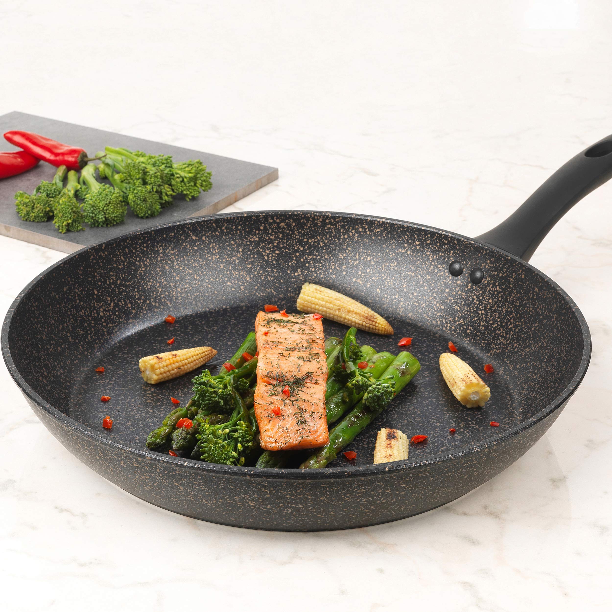 Russell Hobbs Crystaltech Non-Stick Frying Pan | 28 cm | Metal Utensil Safe | Bronze