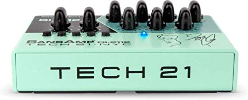Tech 21 Geddy Lee DI-2112 Signature SansAmp Bass Preamp Pedal Bundle with 2 MXR Patch Cables and Dunlop Pick Pack