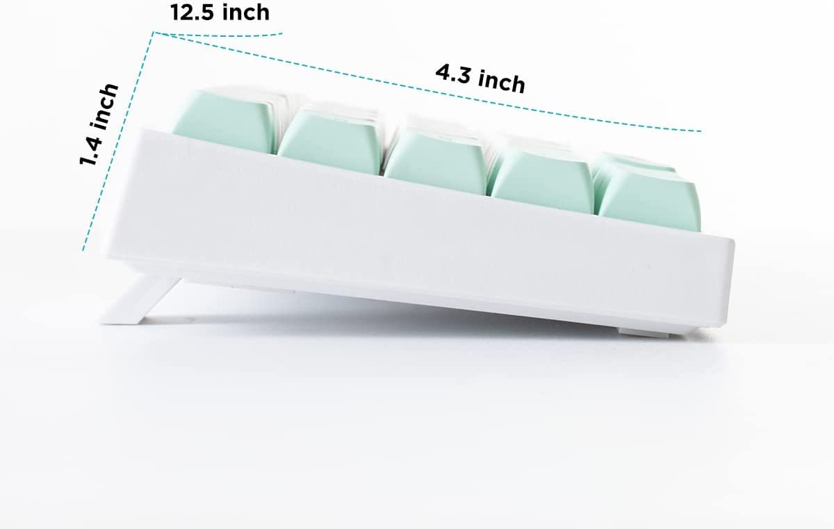 YUNZII YZ68 Mint Wirelss Hot Swappable Mechanical Keyboard 68-Key Gaming Keyboard, RGB Backlit for Mac/Win/Gamers (Gateron Red Switch, Mint)