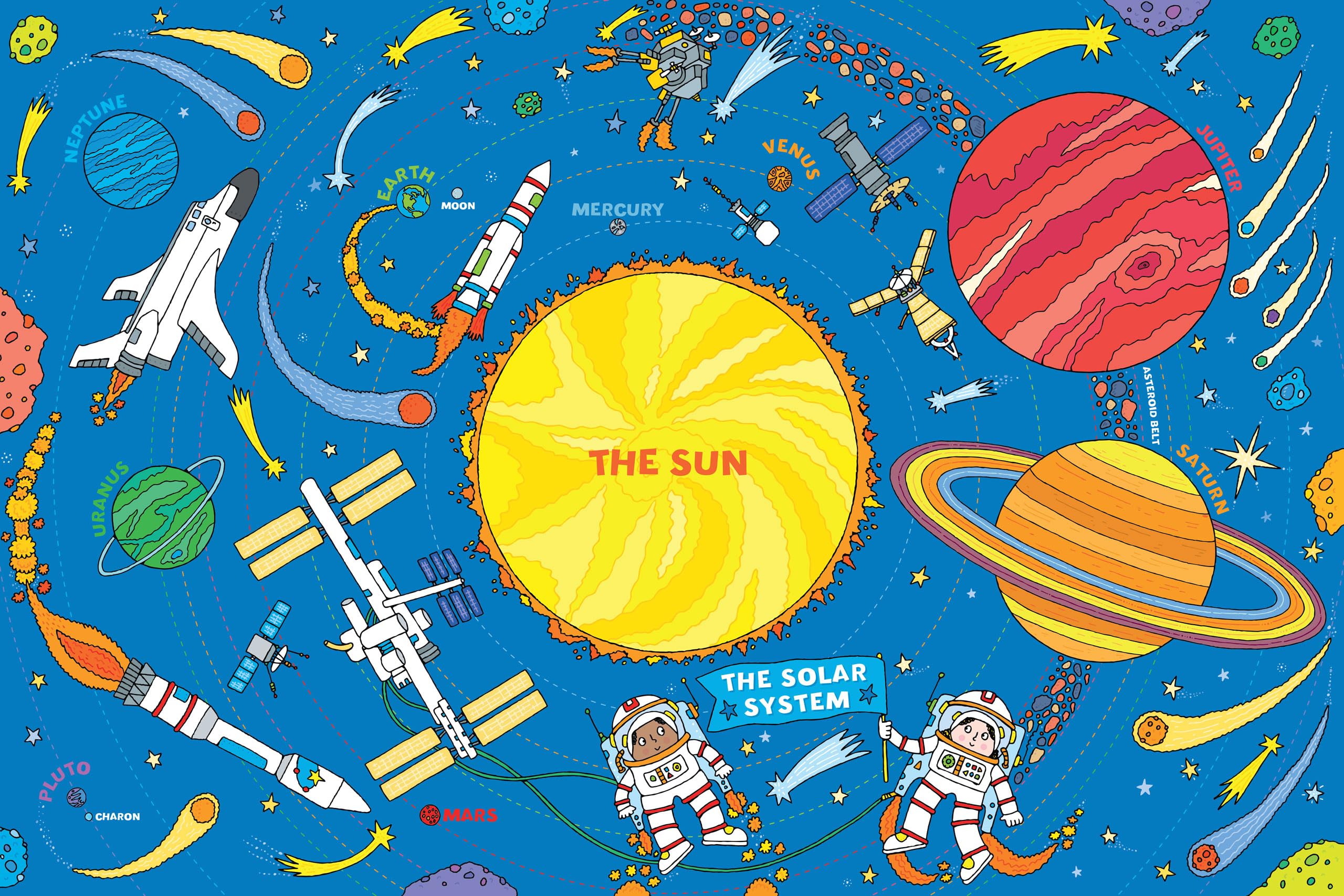 PETER PAUPER PRESS Solar System Jumbo Floor Puzzle - (48 Pieces) (36 inches Wide x 24 inches high)