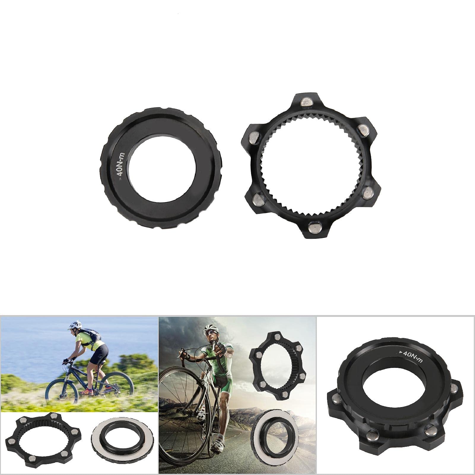 Velaurs Center Lock Adapter, DIY Bike, Disc Brake Rotor, Durable Easy to Install, Materials, for Bike Accessory Mountain Bike