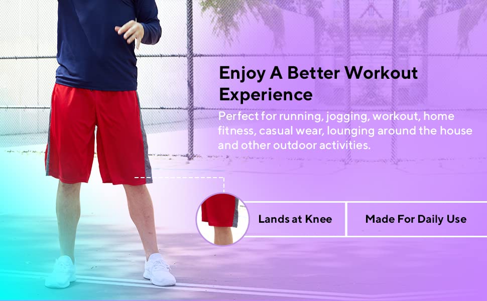X Game Time- 4 Pack Basketball Shorts Men, Active Quick Dry Workout Men Shorts with Pockets and Elastic Waistband