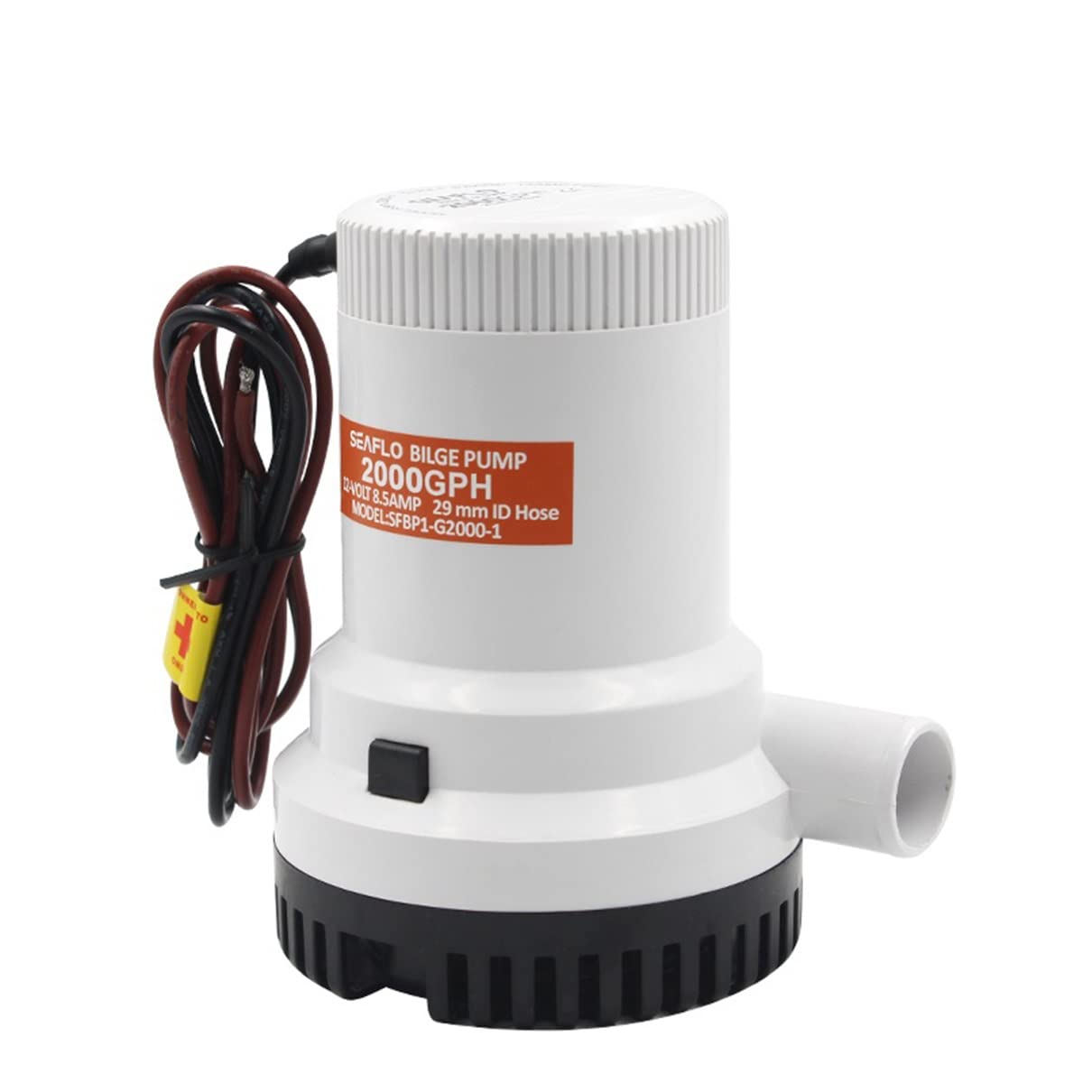 XuuSHA Hand Bilge Pump 12V/24V 2000GPH DC Electric Marine Submersible Bilge Pump Bilge Pump Automatic (Voltage : 24V)