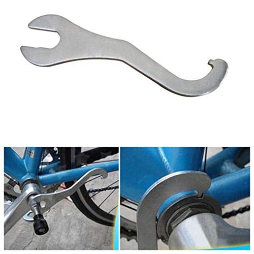 Zerlibeaful Bicycle Bike Pedal Lock Remover Tool Bracket Bottom Ring Bike Accessories Bicycle Tire Pump with Pressure Gauge (Silver, One Size)