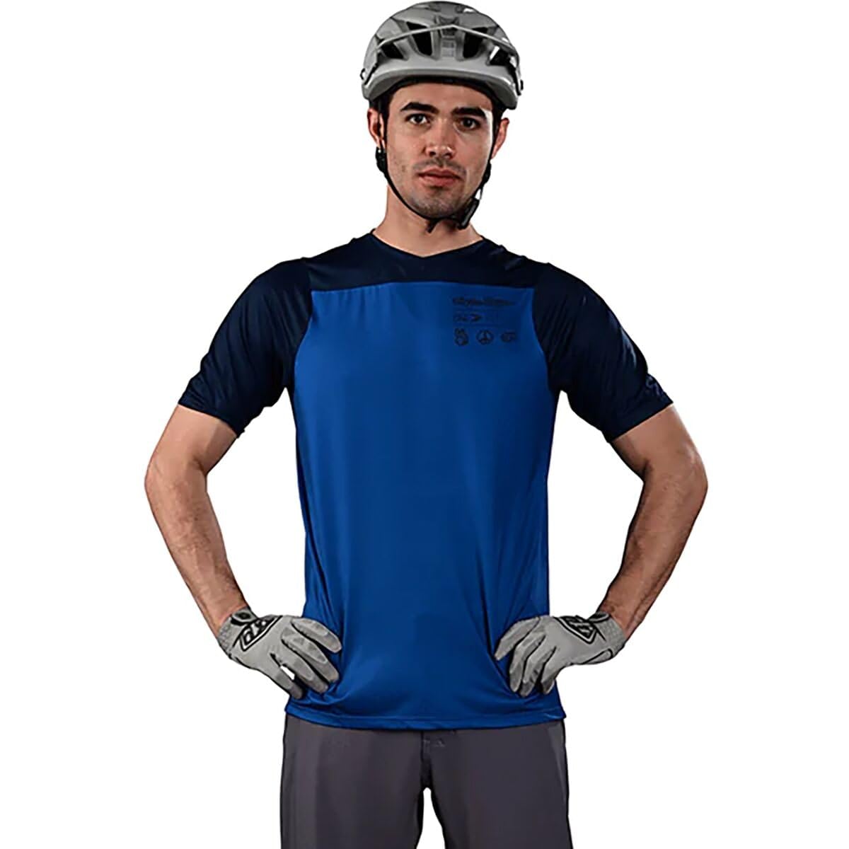 Troy Lee Designs Cycling MTB Bicycle Mountain Bike Jersey Shirt for Men, Skyline SS (Heather Slate, Small)