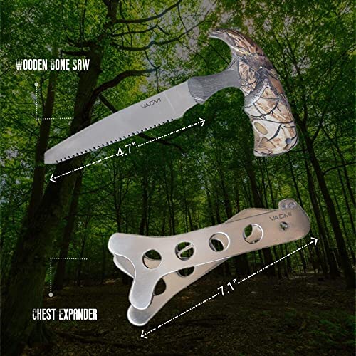 VAGMI Hunting Knife Set -5 Pieces of Portable Butcher Game Processing Set , Hunting Knife for Men ,for Deer Hunting ,Survival, Camping, Fishing, Meat,with Storage Case