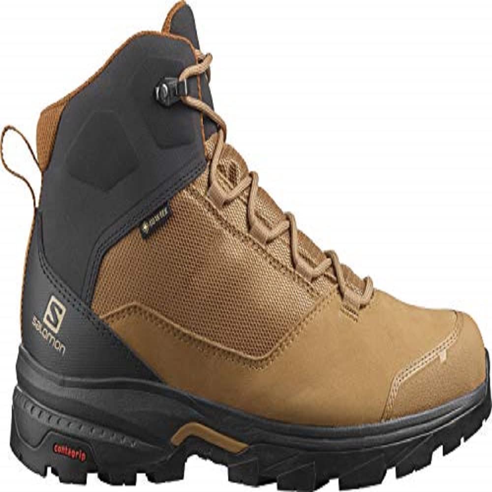Salomon Outward Gore-TEX Hiking Boots for Men, Tobacco Brown/Phantom/Caramel Cafe, 11.5