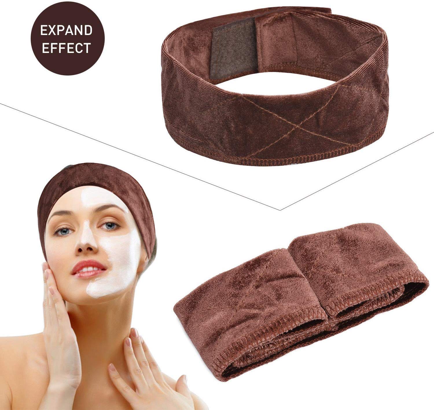 sansheng 3 Pack Wig Grip Band,Velvet Headband Scarf Head Hair Band Extra Hold Wig Adjustable Fastern,Stretch Cotton headband(3 colors)