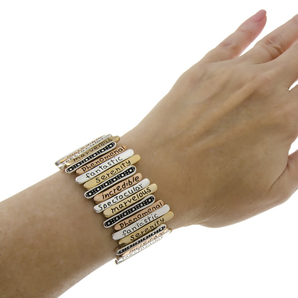 PammyJ Multi Tone Inspirational Bracelet