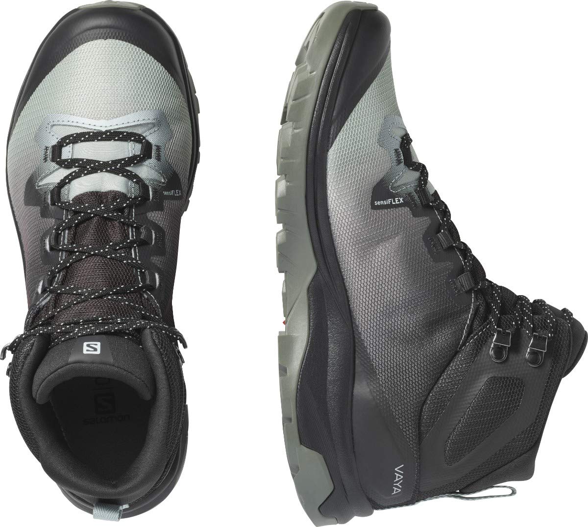 Salomon VAYA MID Gore-TEX Hiking Boots for Women, Green Gables/Spruce Stone/Shadow, 10