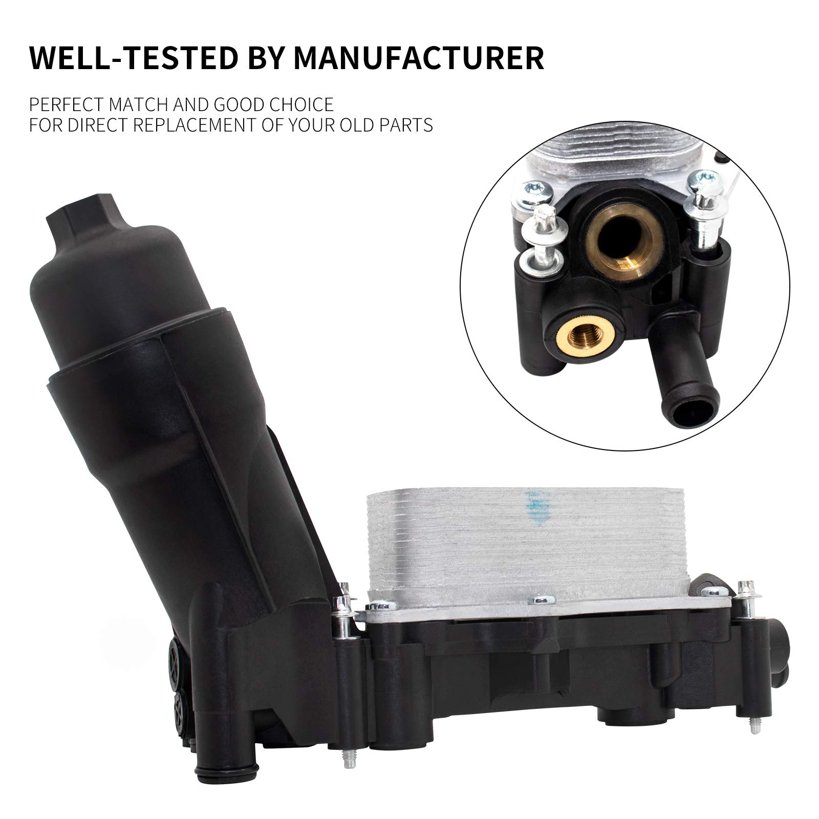 Sikawai 68105583AA Engine Oil Filter Housing Adapter Replaces 68105583AF 68105583AE 68105583AB