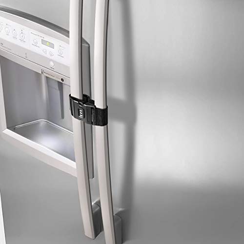 Soaos Fridge Freezer Refrigerator Cabinet Lock Latch, (2 Packs) Multi Use 3 Digits Combination French Door Guard for Toddlers Children Kids Special Needs, No Drill No Screw No Adhesive