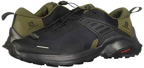 Salomon X Raise Hiking Shoes for Men, Black/Grape Leaf/Phantom, 7.5