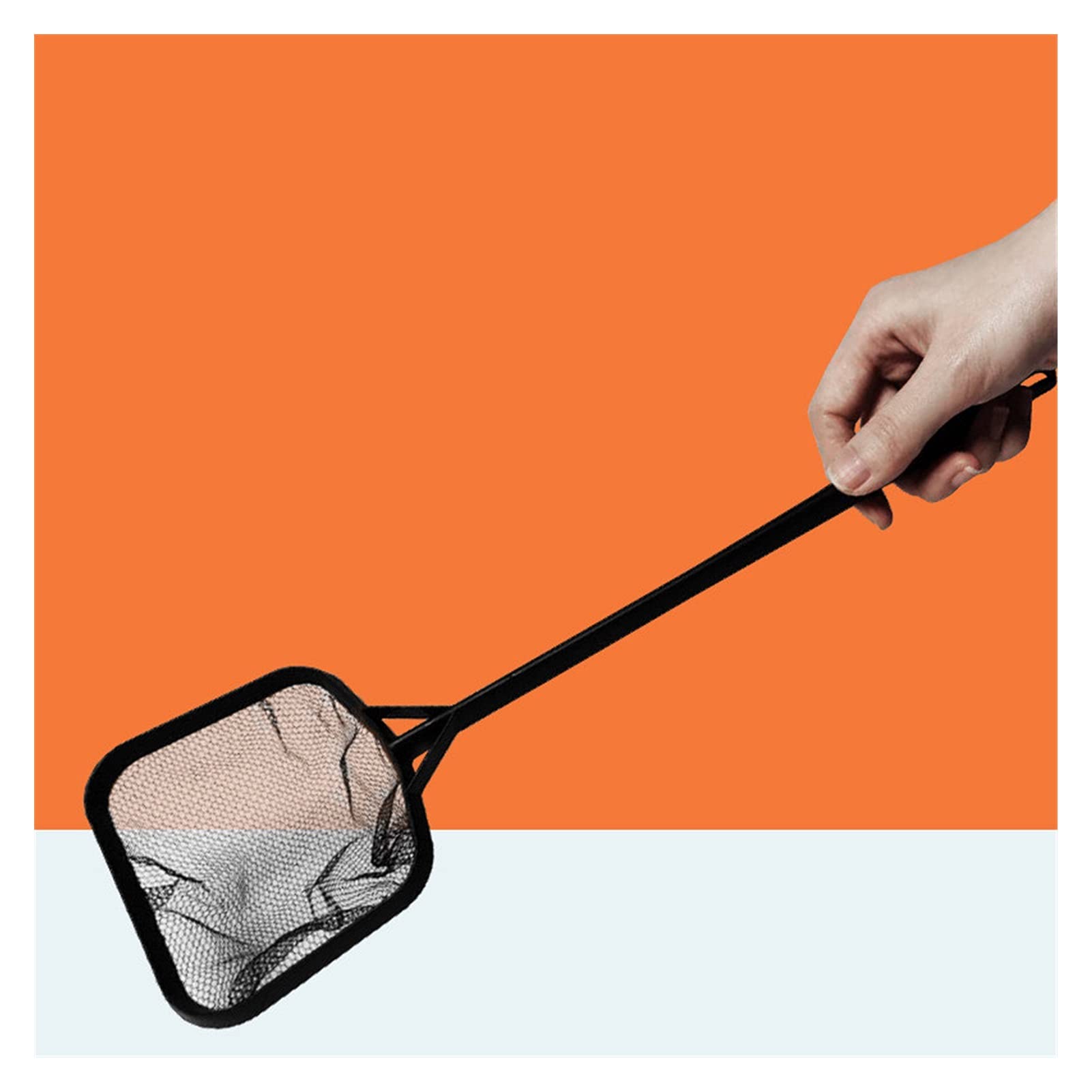 xinxinchaoshi Fishing Net Pole Portable Fish Net Long Handle Square Aquarium Accessories Fish Tank Landing Net Fishing Net Fish Floating Objects Cleaning Tool Fishing Net Landing Net (Color : 35cm)