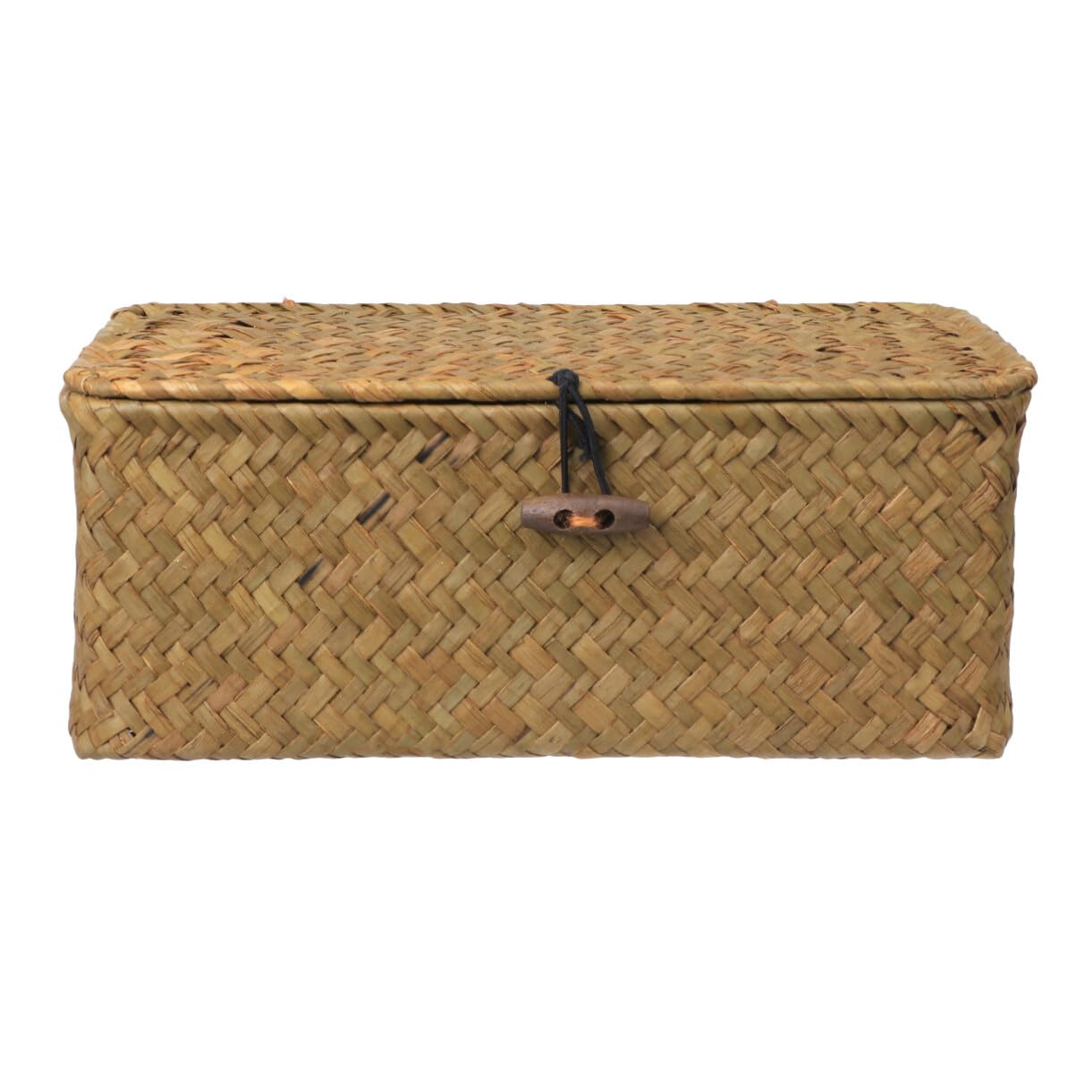Storage Drawers Drawers Drawers Basket With Lid Woven Basket With Lid Rectangular Small Basket for Organize Snack (S) Shelf Shelf Shelf Woven Baskets