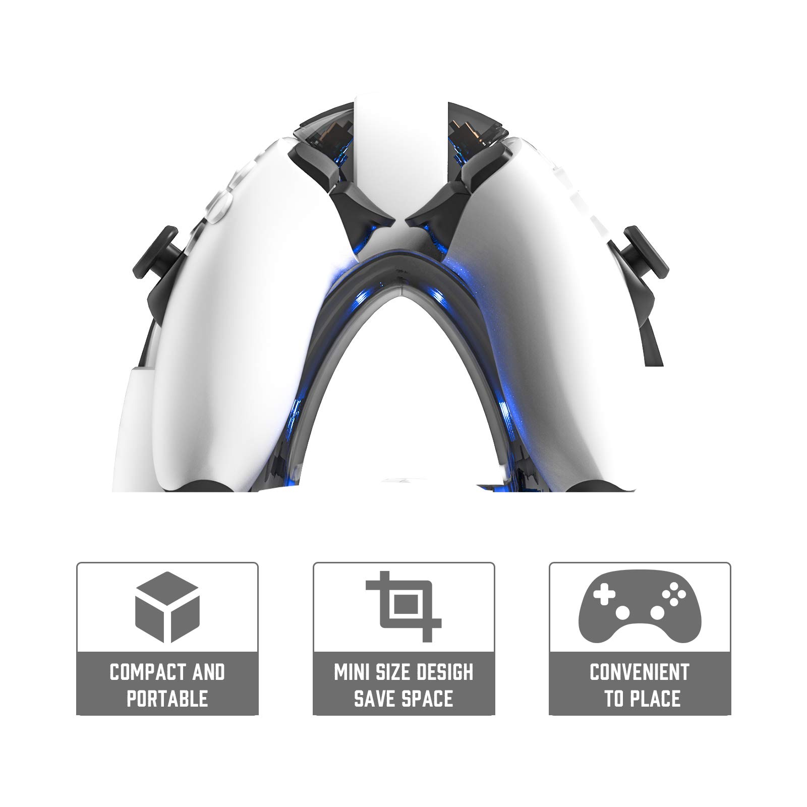 SADES Dual Sense Charging Sation with LED Indicator,PS5 Controller Charger Station Direct and Fast Charge, Anti-Slip Design,Safety Charging Protection