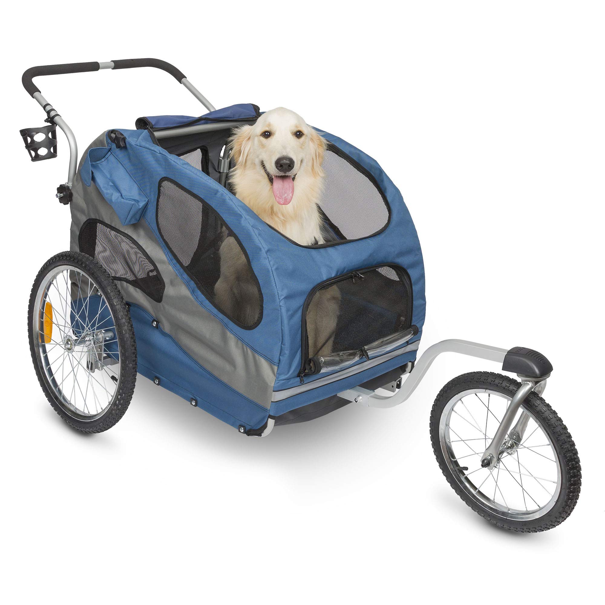 PetSafe Happy Ride Dog Stroller Kit - Conversion Kit for Happy Ride Dog Bicycle Trailer - Lightweight, Rust-Free Aluminum Handlebar - All-Terrain Wheel - Large