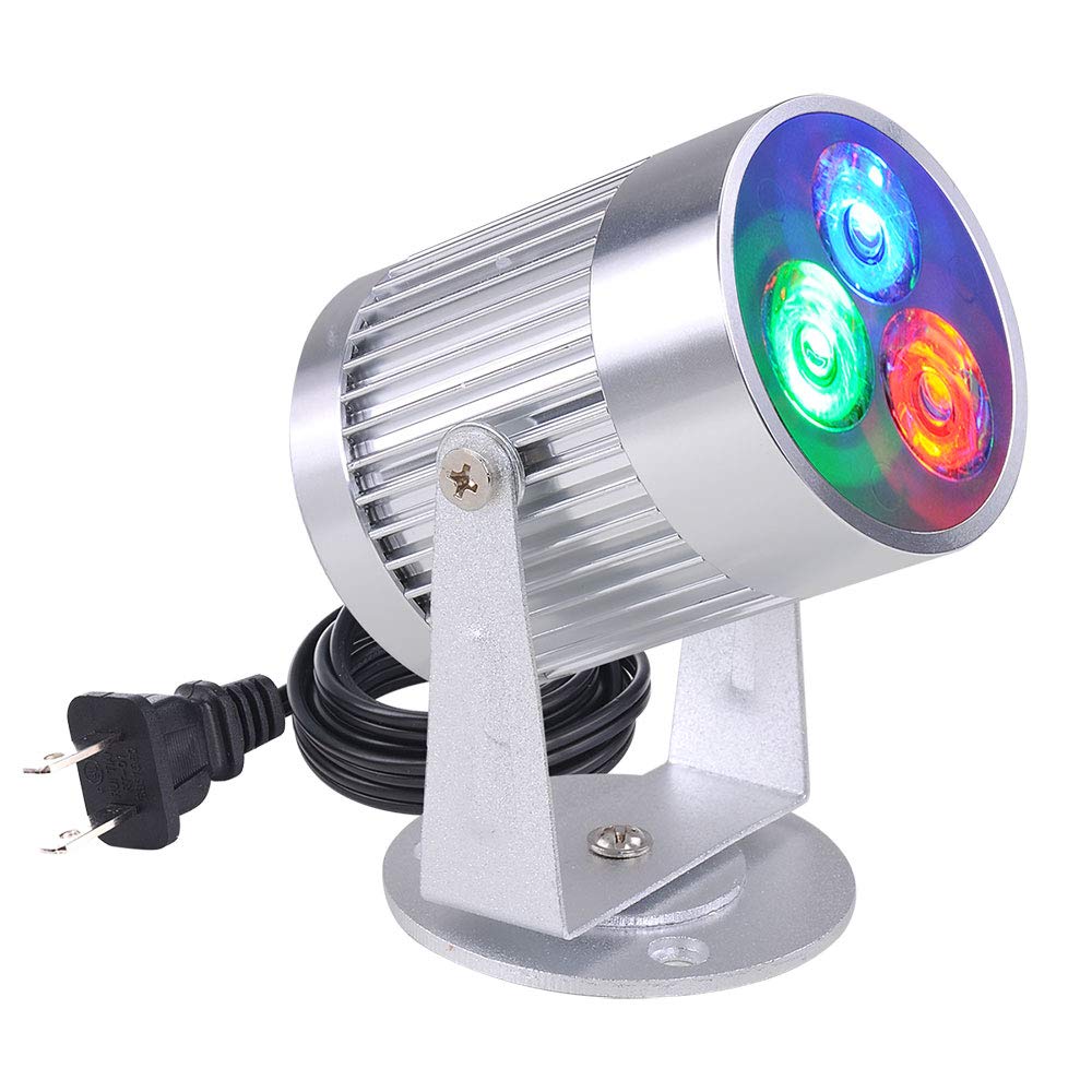 Yescom 12" Mirror Disco Ball w/ 6RPM Rotating Motor & 3W Multicolors LED Pinspot Spot Light Kit Home Party Club Lighting