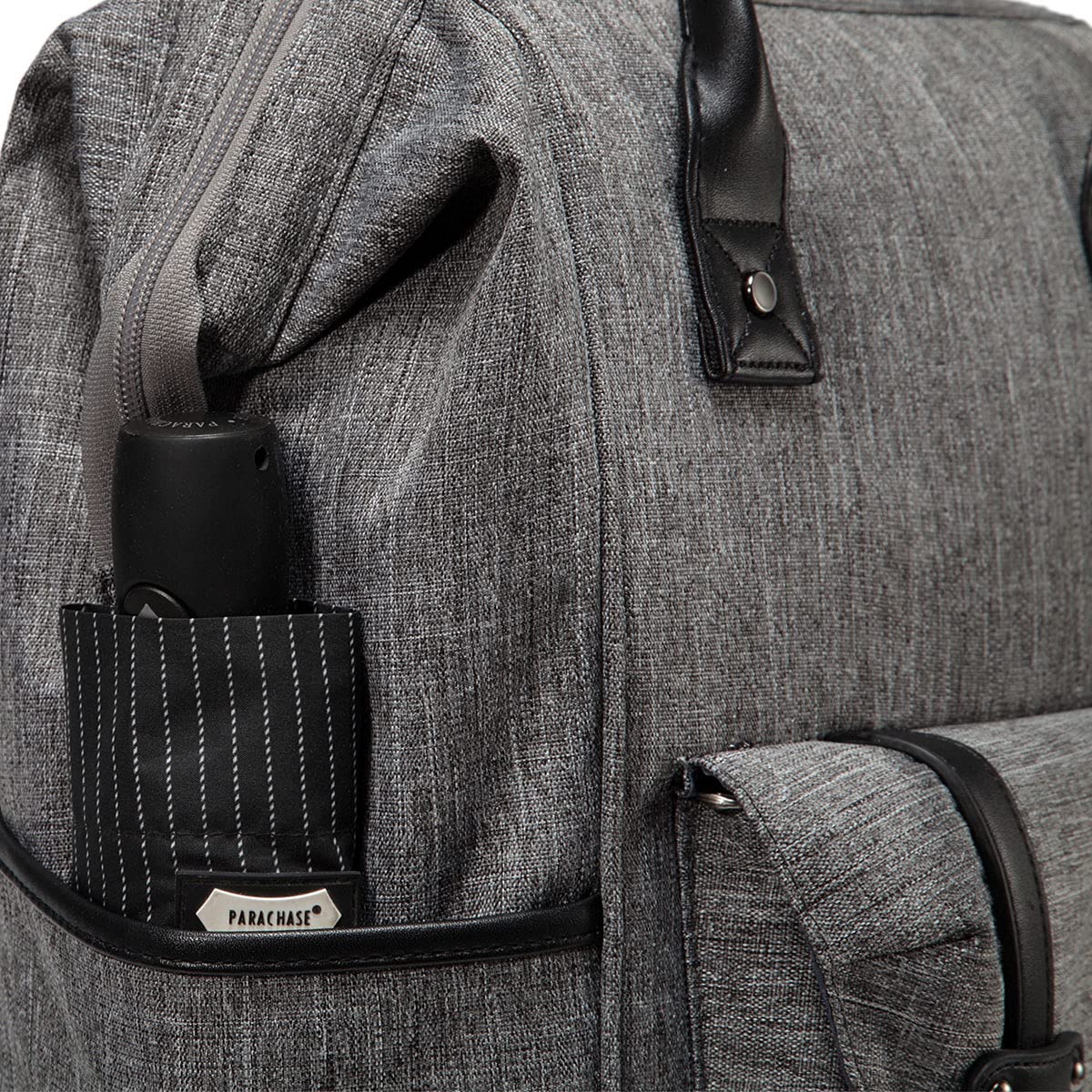 VASCHY Laptop Backpack, Vintage Water Resistant Anti-theft Travel Backpack for Men and Women 15.6inch with USB Charging Port Charcoal Gray