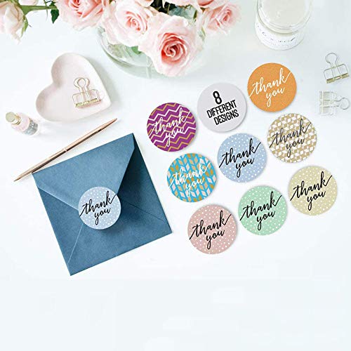 S SNUOY Thank You Stickers Thanksgiving Roll Sticker Labels Envelope Seal Stickers Wrapping Paper 500pcs/roll Xmas Gift Stickers(1 inch,500pcs)