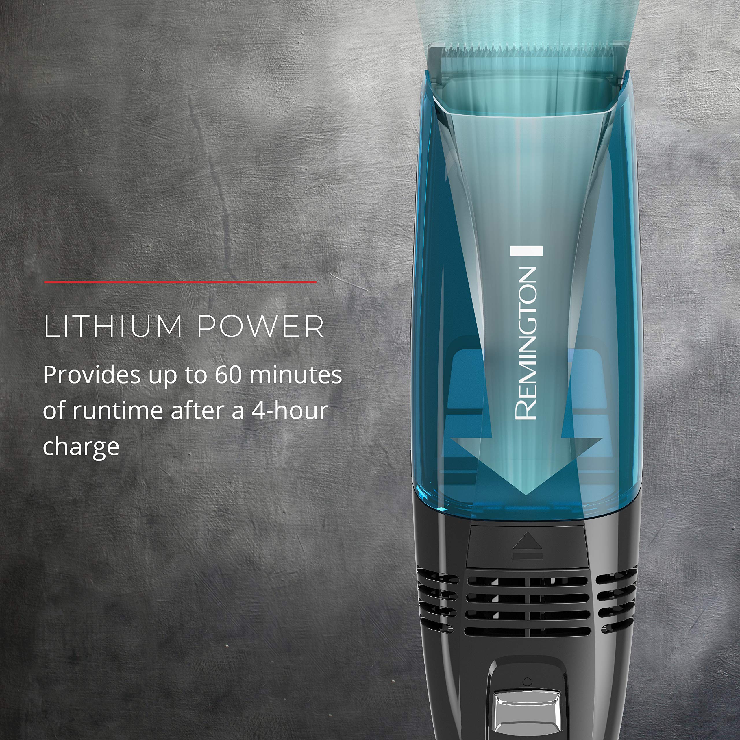 Remington Hc6550 Cordless Vacuum Haircut Kit, Vacuum Beard Trimmer, Hair Clippers for Men, 18Piece
