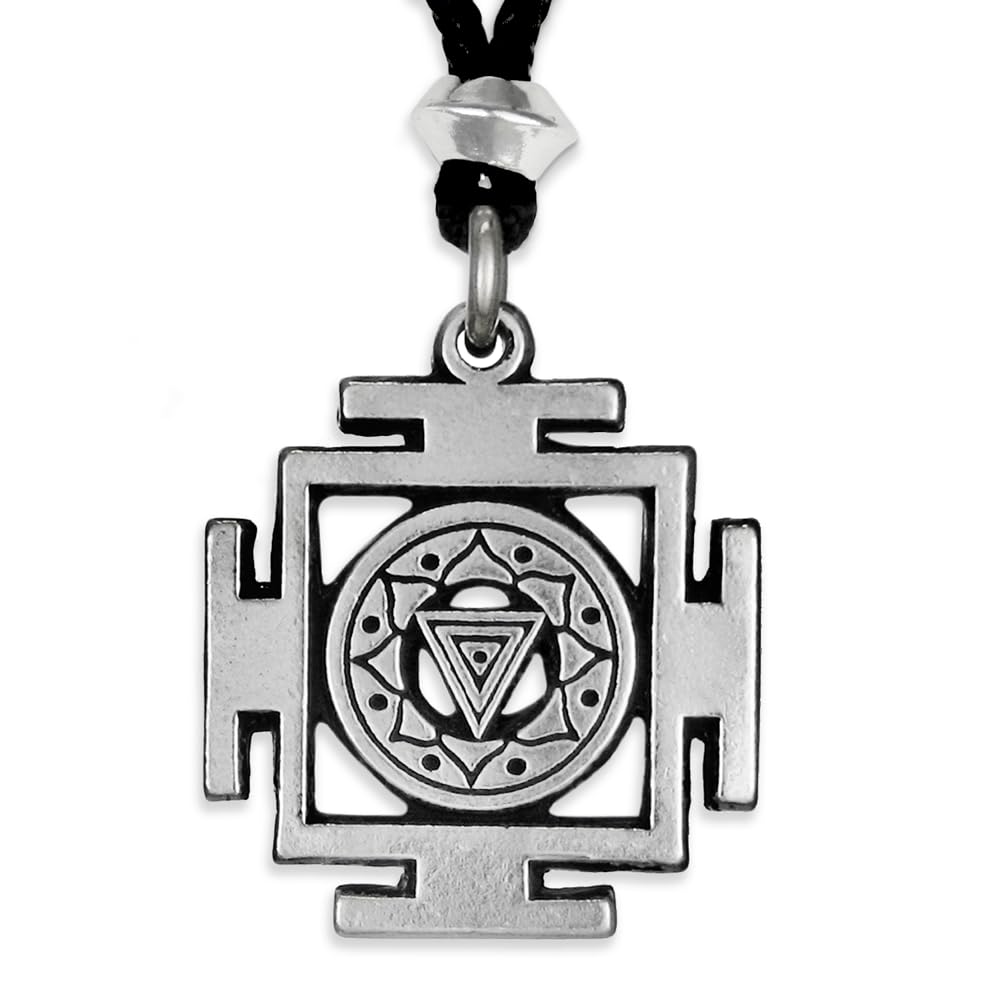 Pewter Kali Yantra of Transformation Hindu Goddess Pendant