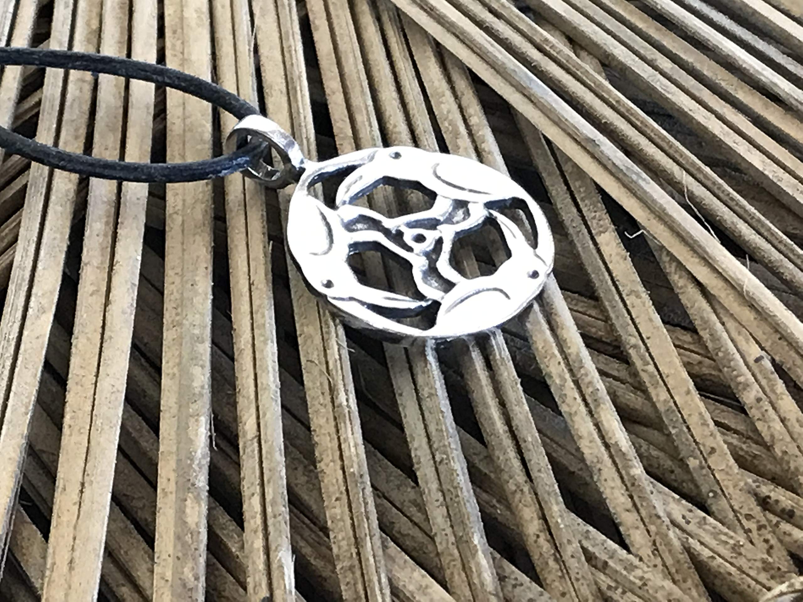 Pewter Triple Raven Poe Gothic Pendant on Leather Necklace