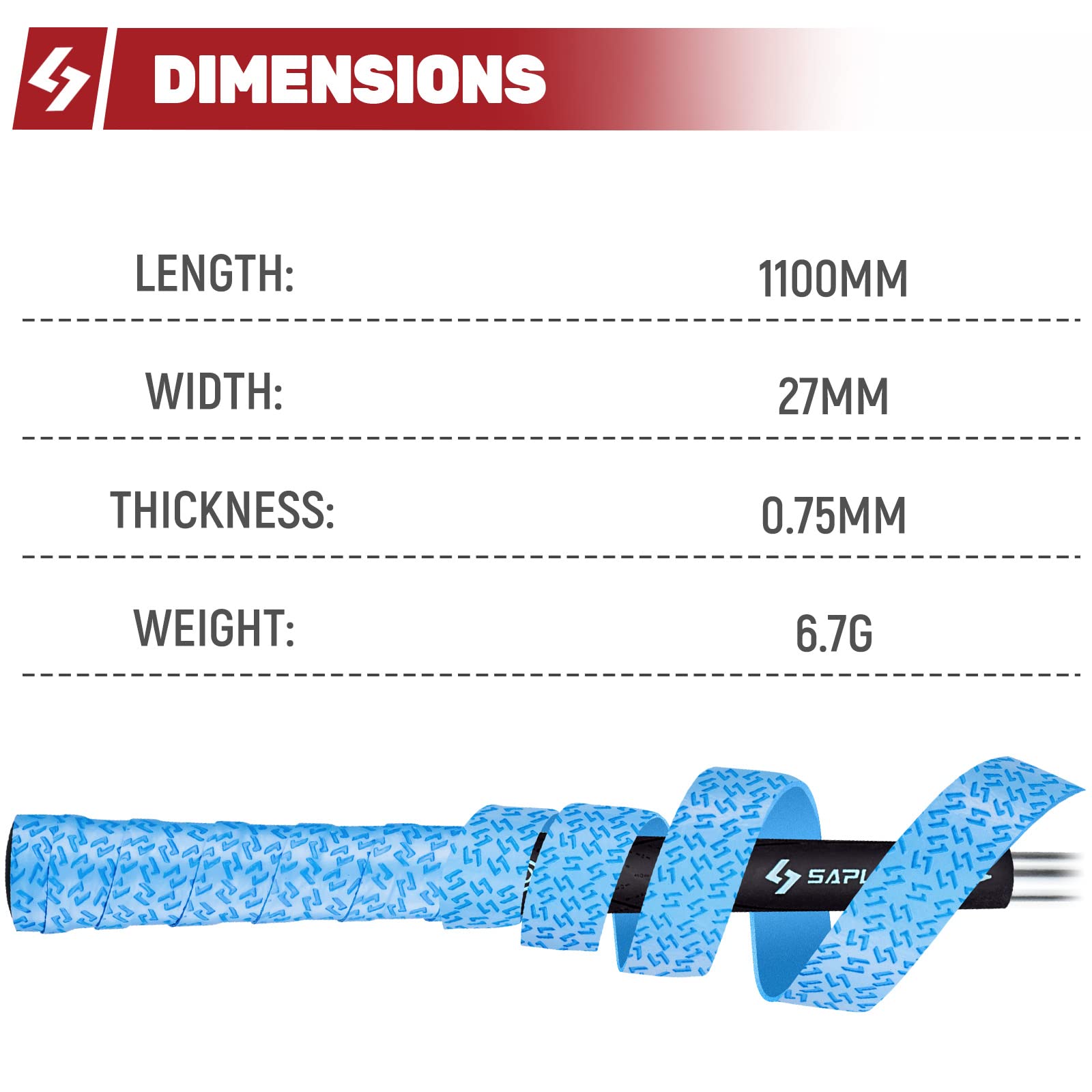 SAPLIZE Golf Grip Wrapping Tapes, 3-Pack Tacky PU Overgrip Tapes, New Regripping Solution for Golf Club Grips, Refresh Golf Grips