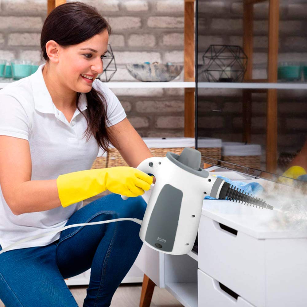 Steamer for Cleaning, Handheld Steam Cleaner, Handheld Pressurized Steamer Cleaners with 9-Piece Accessories for Stain Removal, Car Seats