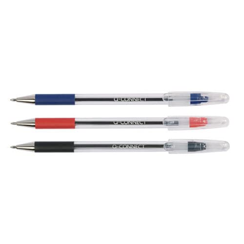 Q-Connect Stick Medium Ballpoint Pen KF02458 - Blue, Pack of 20