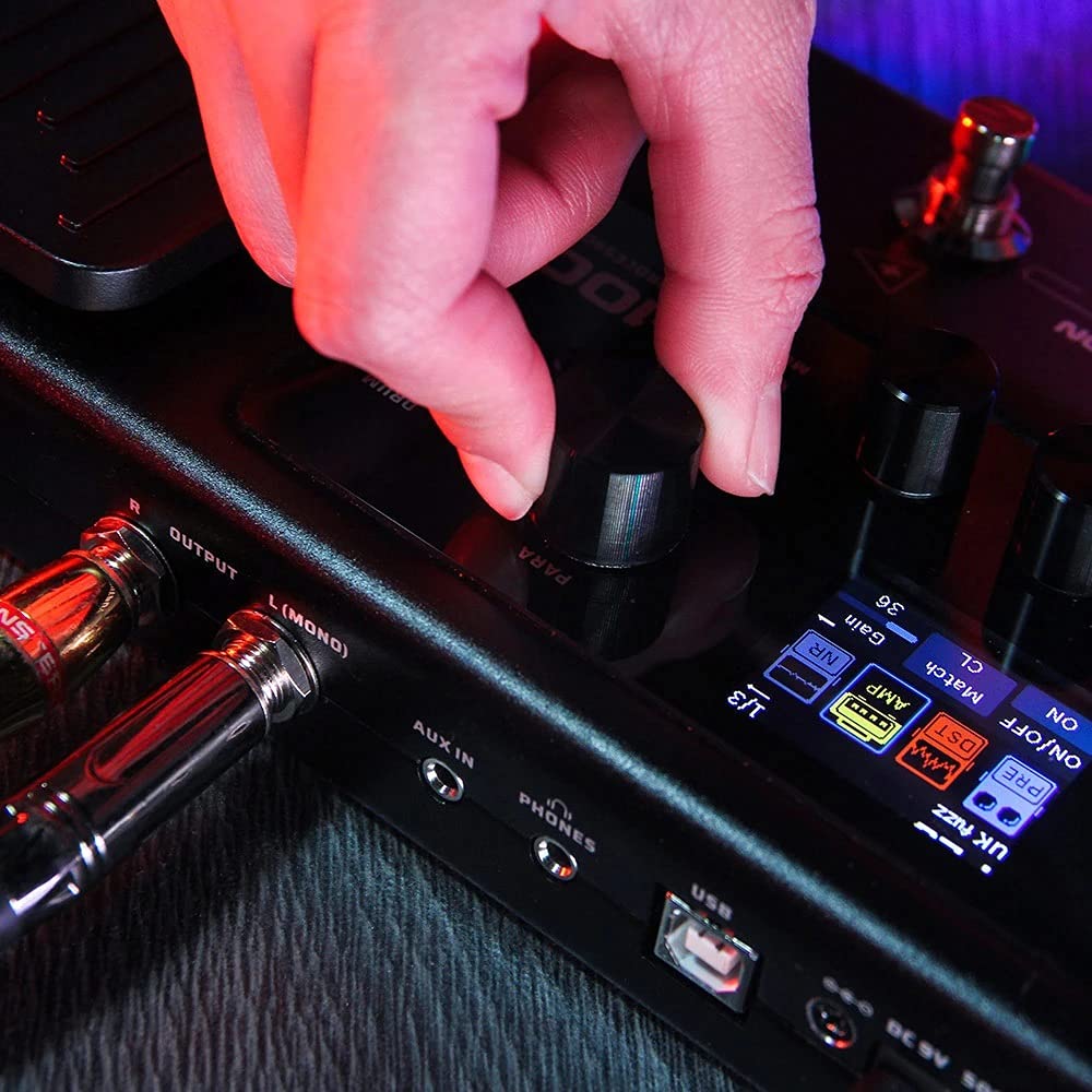 WYFDP Guitar Multi Effects Processor Pedal with 140 Built in Effects Looper IR OTG USB Multi Language Expression GP-100