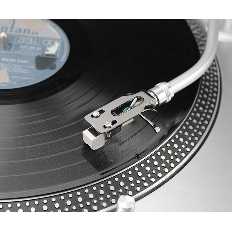 Universal Phono Turntable Headshell with Lead Wires,LP Turntable Phono Headshell Mount Replacement