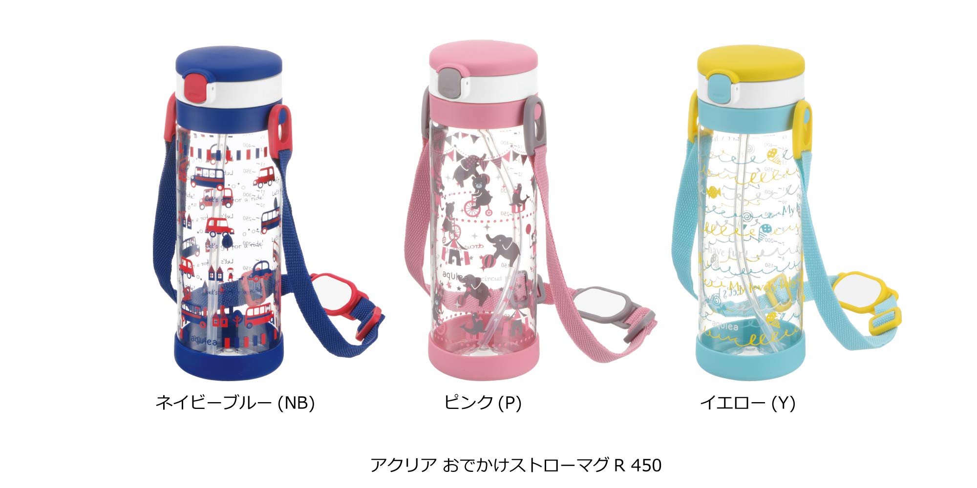 Richell Aqulea Outing Straw Mug 450ml Pink