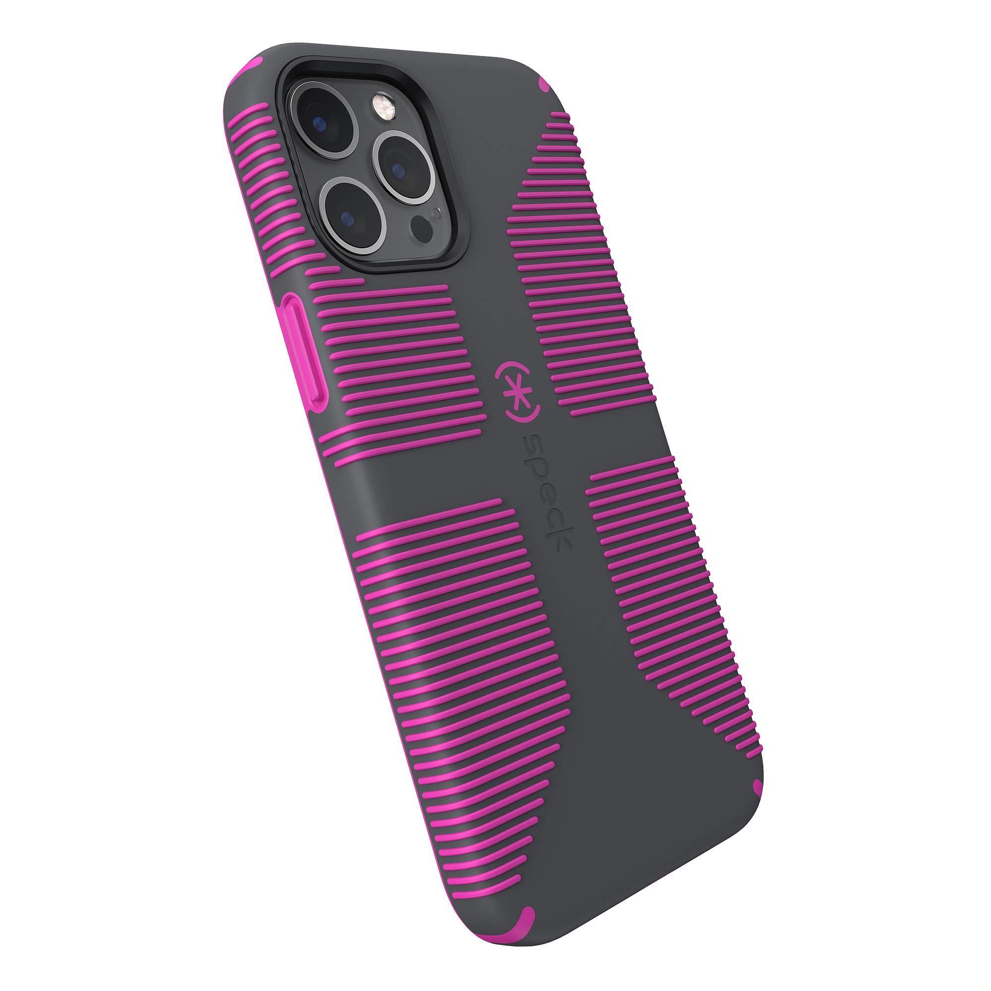 speck Products CandyShell Pro Grip iPhone 12 Pro Max Case, Slate Grey/It’s a Vibe Violet (137609-9230)
