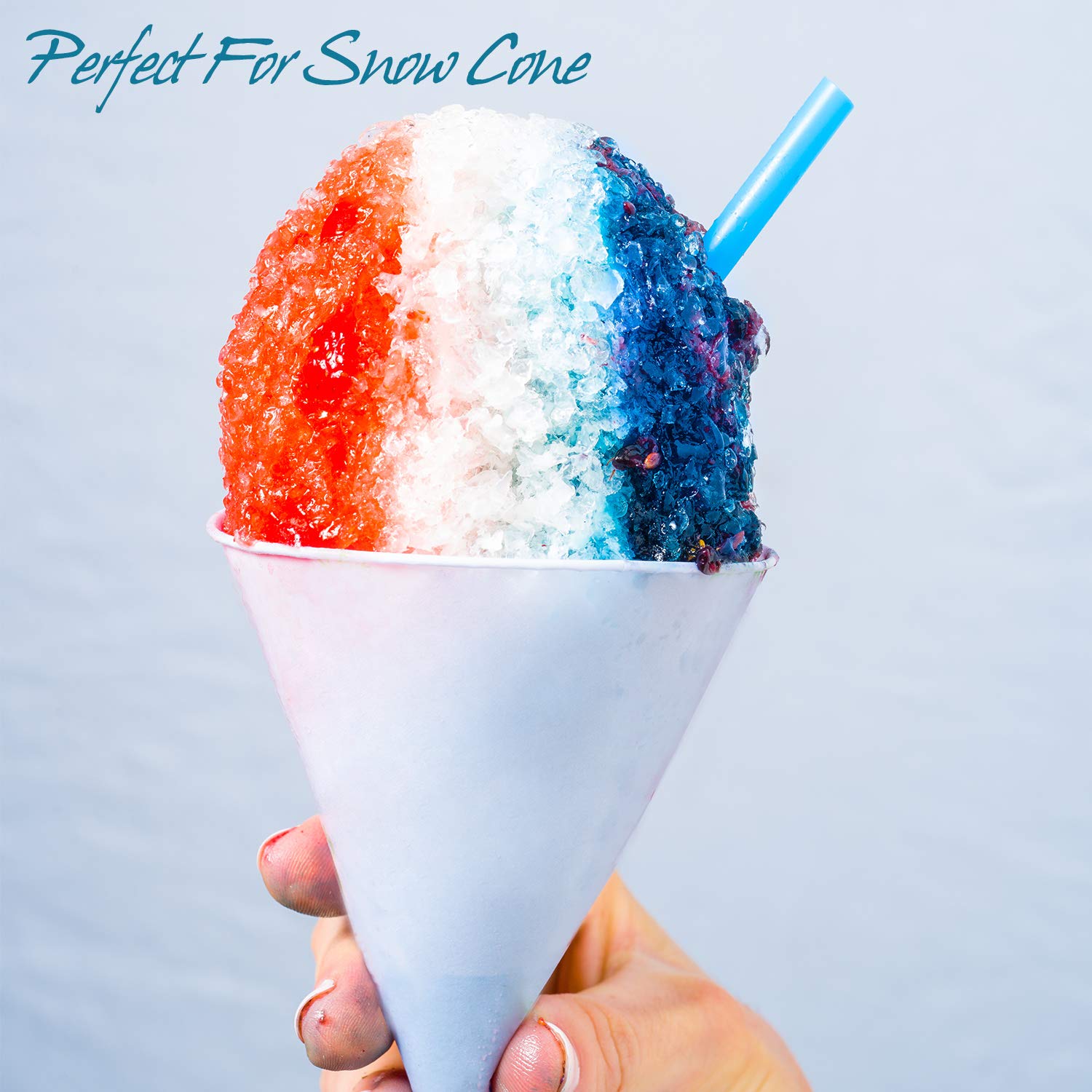Ruisita 200 Pieces Snow Cone Cups Cone Water Cups Shaved Ice Cups for Home or Company 6 OZ (200, 6oz)