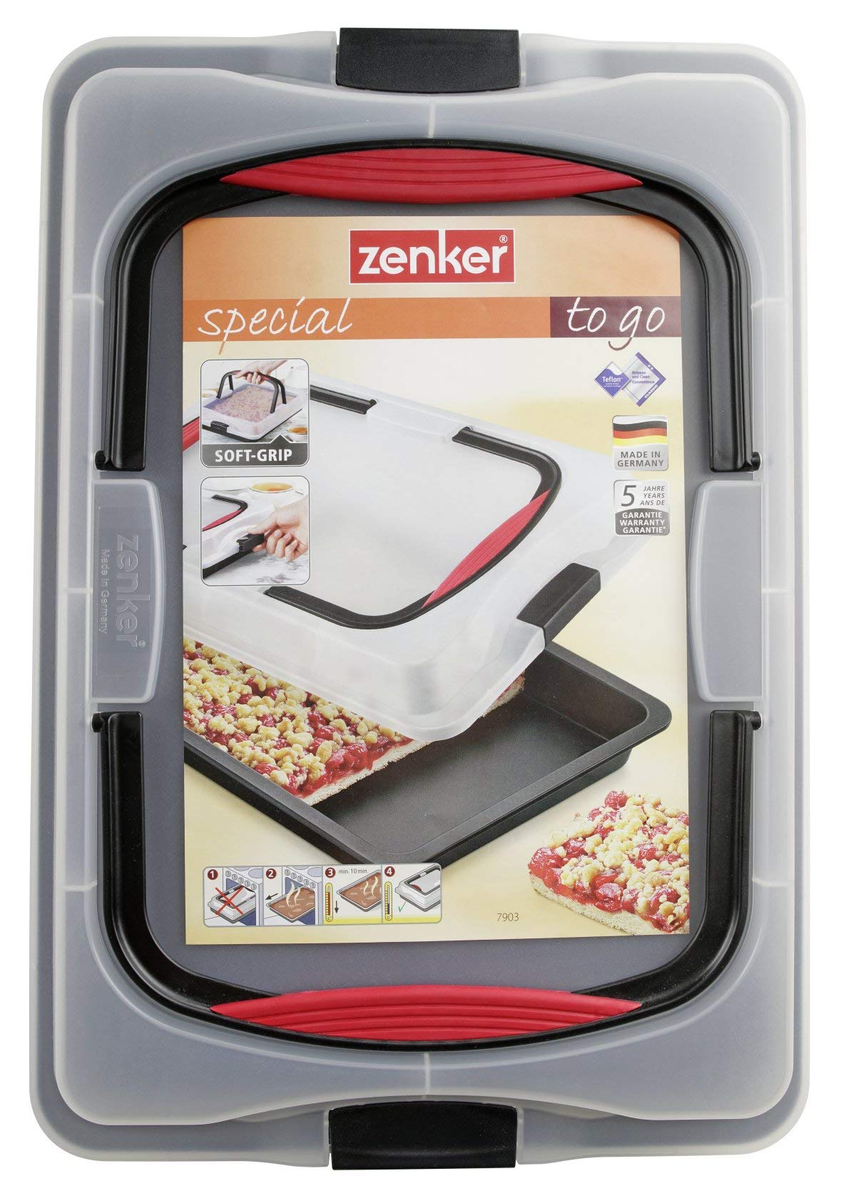 Zenker 3960 Baking Tray with Lid with Soft Handles