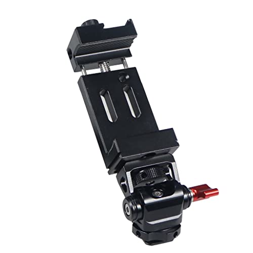 XT-XINTE Monitor Holder EVF Mount with Adjustable Phone Stand Quick Release Cold Shoe for DSLR Camera Video Vlog Stabilizer Bracket