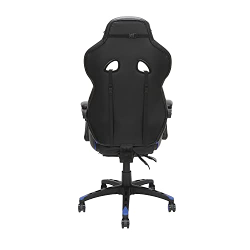 RESPAWN 110 Ergonomic Gaming Chair with Footrest Recliner - Racing Style High Back PC Computer Desk Office Chair - 360 Swivel, Adjustable Lumbar Support, Headrest Pillow, Padded Armrests - 2019 Blue