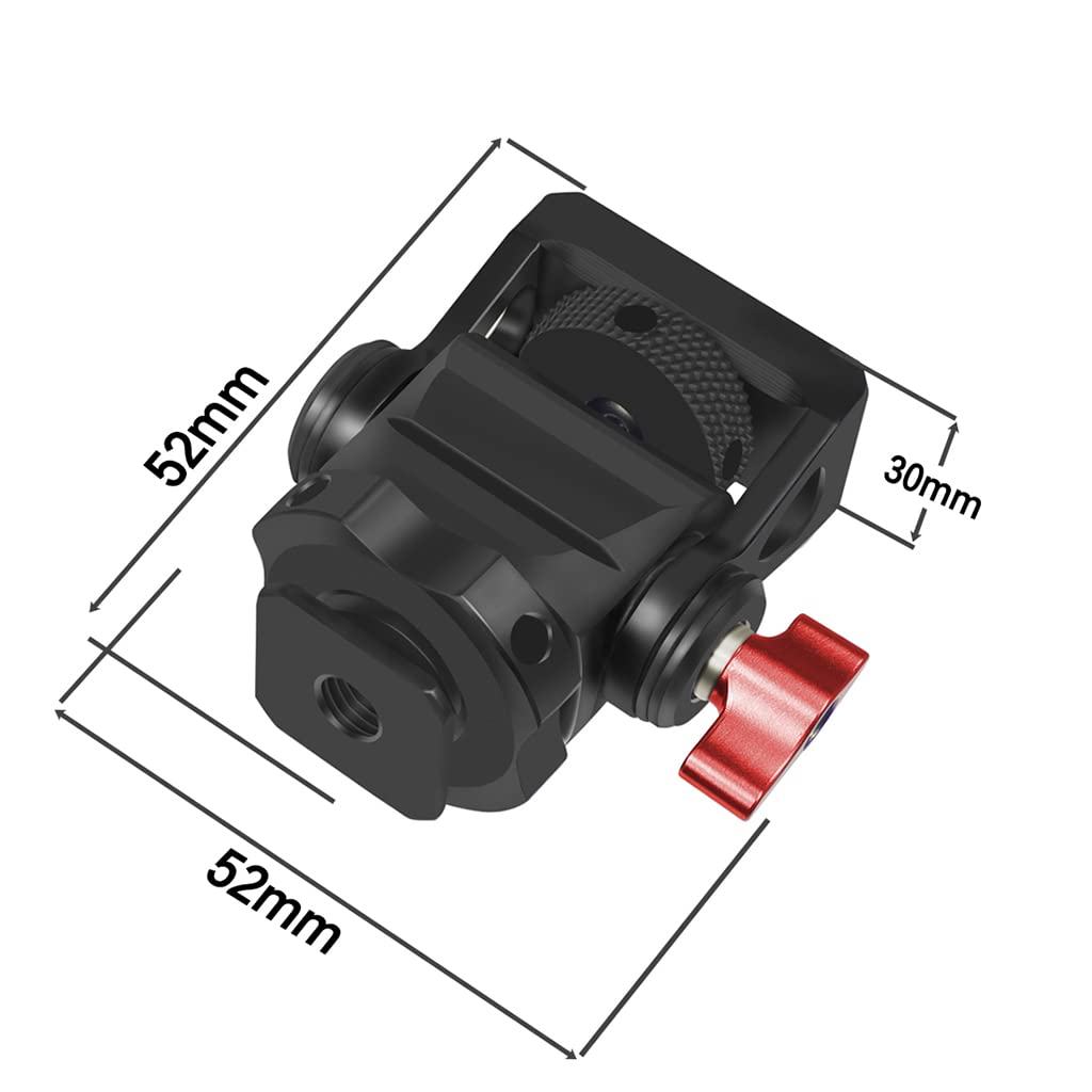 XT-XINTE Top Handle Grip for Camera Cage Protective Stabilizer Rig 1/4" Holes Cold Shoe w Monitor Holder Mount Photography Accessories