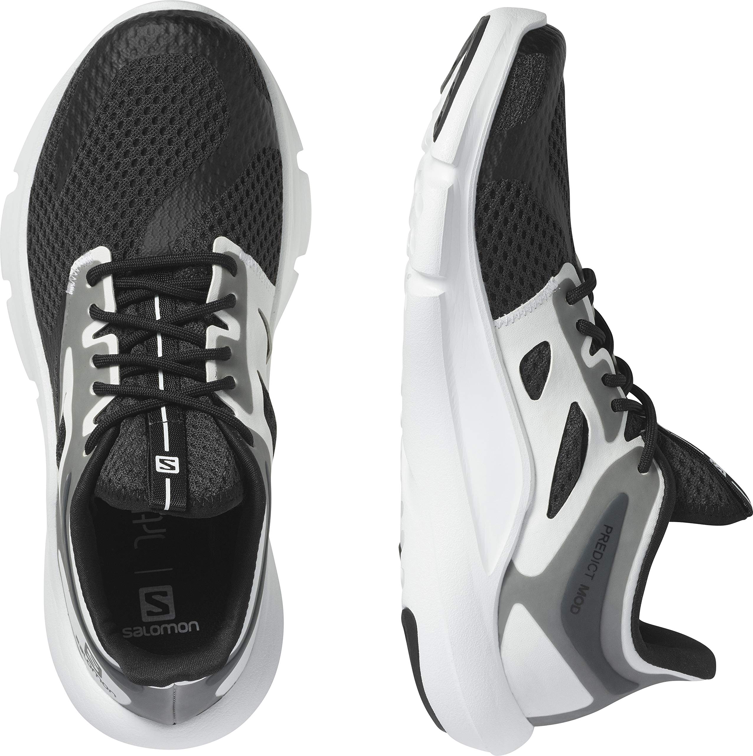 Salomon Predict MOD Running Shoes for Women, Ebony/Meadowbrook/Purple Heather, 9