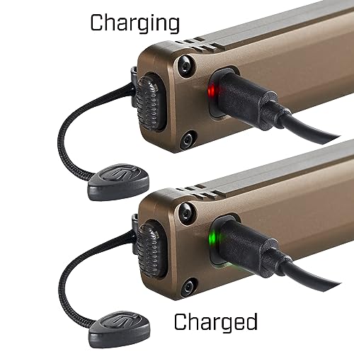 Streamlight 88813 Wedge XT 500-Lumen Slim Everyday Carry Flashlight, Includes USB-Cord, Pocket Lanyard, Coyote