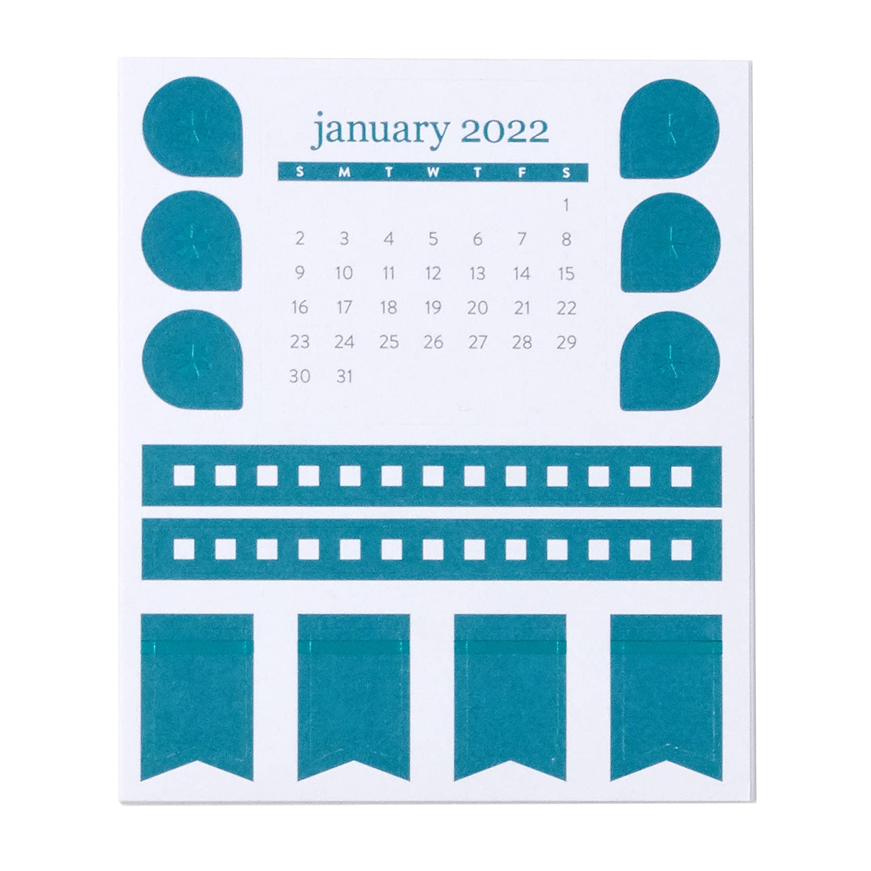 Weekly Planner Mini 12 Month Calendar Sticker Pack 2022 (Jan - Dec 2022). 12 Mixed Metallic Sheets. Date Tracker Stickers for Planners and Notebooks. 156 Stickers Total - Erin Condren