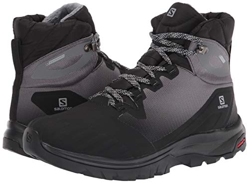 Salomon VAYA Blaze Thinsulate CLIMASALOMON Waterproof Winter Boots for Women Snow, Black/Black/Quiet Shade, 10
