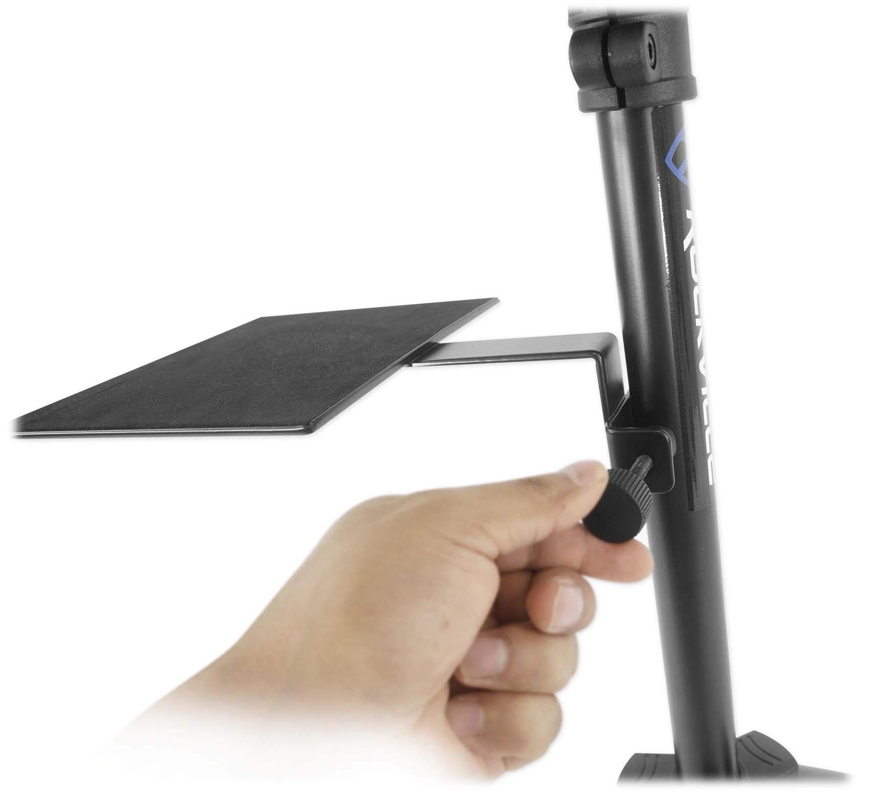 Rockville + DJ Tripod Laptop/Tablet/Ipad Stand with Dual Trays + RLS67 Professional