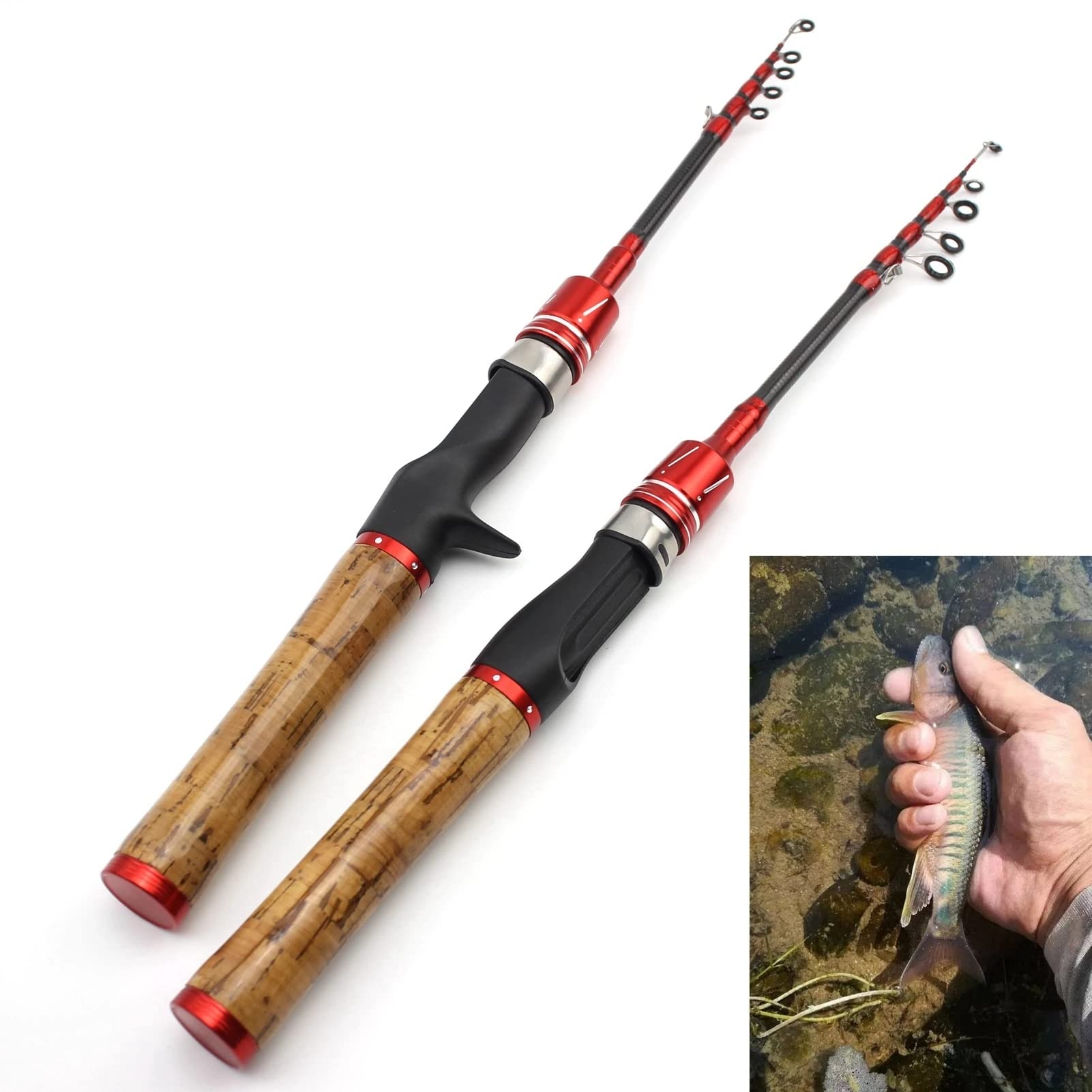 XBWEI 1.8M Ul Power Telescopic Spinning Fishing Rod Lure Weight 1-5g Beginners Catch Small Fish Pole So Soft Slow Rod ( Color : Casting Rod , Size : 168cm )