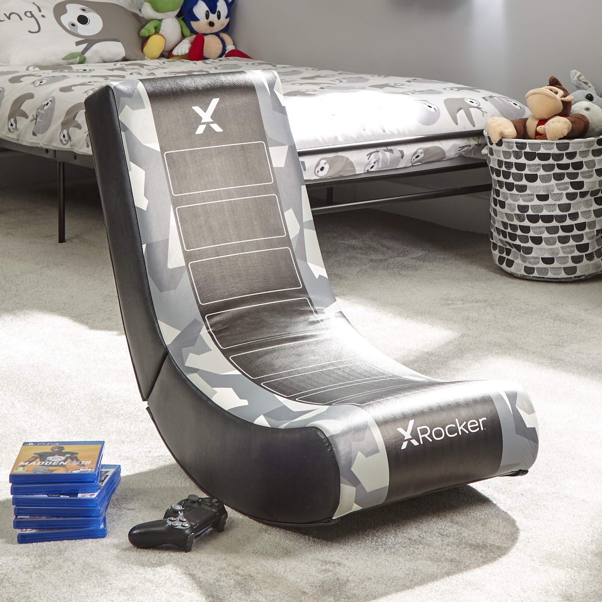X-Rocker Video Rocker - Camo Grey